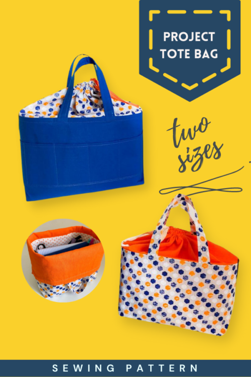 Project Tote Bag sewing pattern (2 sizes) - Sew Modern Bags