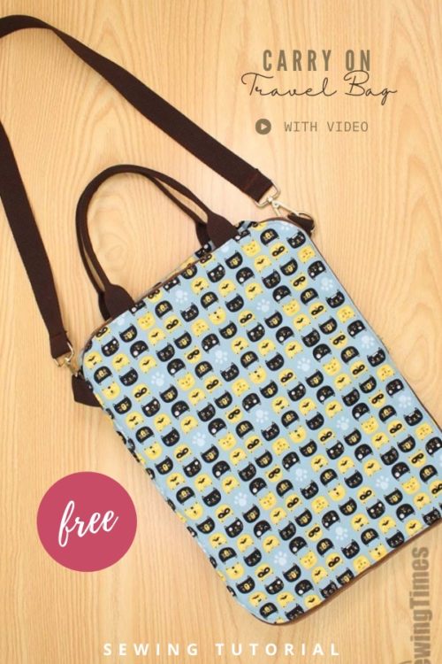 DIY Carry On Travel Bag FREE sewing tutorial (with video) - Sew Modern Bags