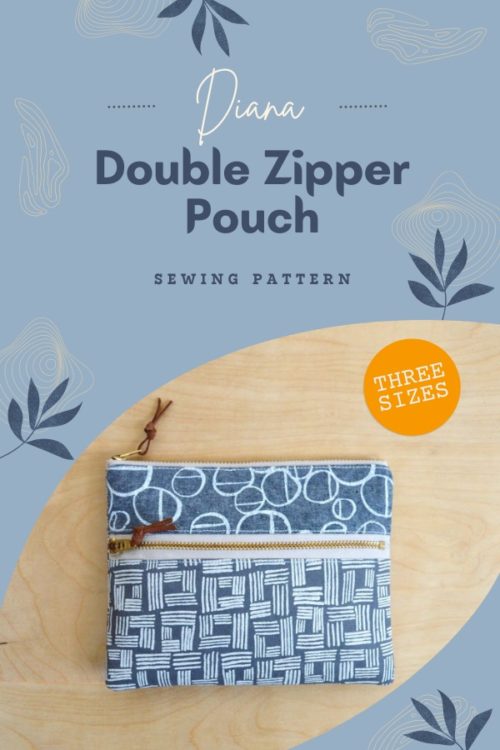 Diana Double Zipper Pouch sewing pattern (3 sizes) - Sew Modern Bags