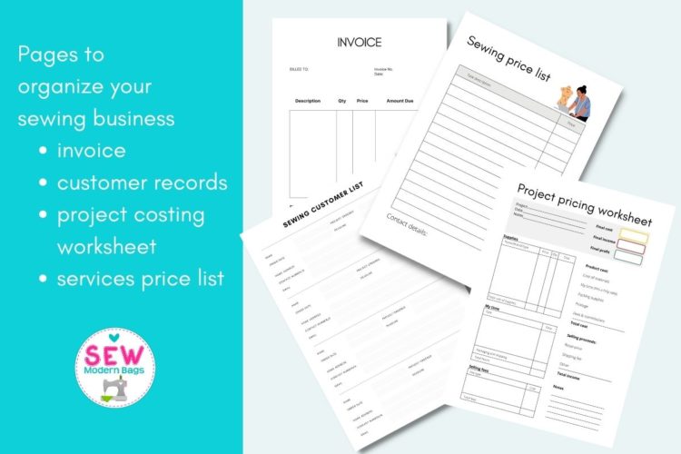 Printable sewing journal and notebook - Sew Modern Bags