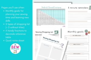 Printable sewing journal and notebook - Sew Modern Bags