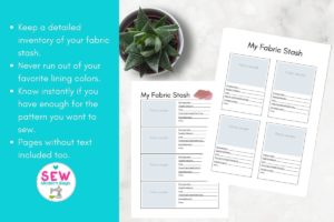 Printable sewing journal and notebook - Sew Modern Bags