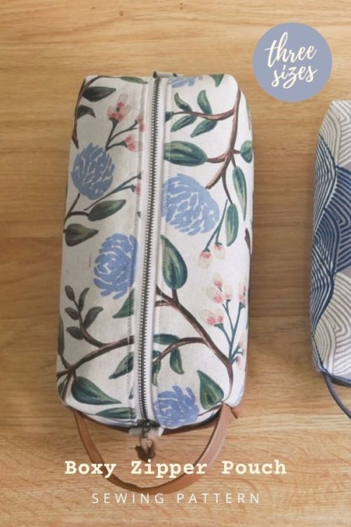 Boxy Zipper Pouch sewing pattern (3 sizes) - Sew Modern Bags