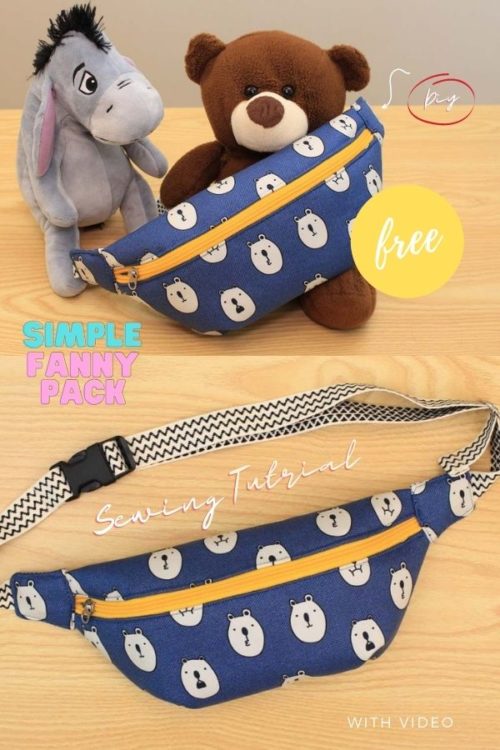 DIY Simple Fanny Pack FREE sewing tutorial (with video) - Sew Modern Bags