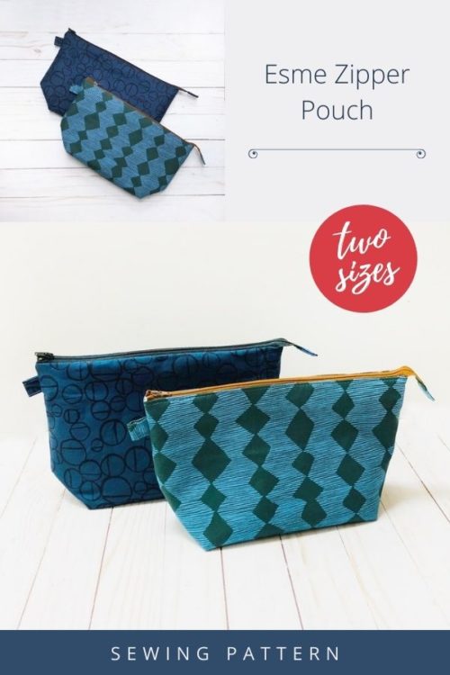 Esme Zipper Pouch sewing pattern (2 sizes) - Sew Modern Bags