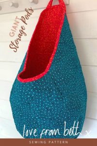Giant Storage Pods sewing pattern - Sew Modern Bags