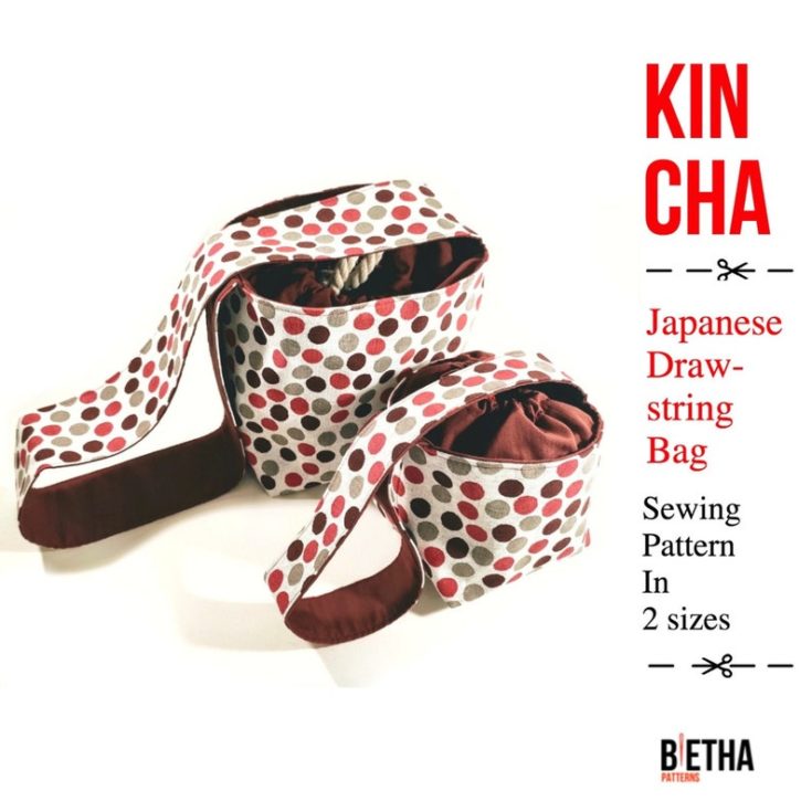 Kincha Drawstring Project Bag 2 Sizes Sew Modern Bags