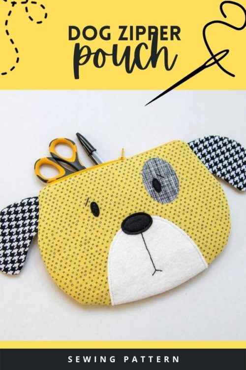 Dog Zipper Pouch sewing pattern - Sew Modern Bags