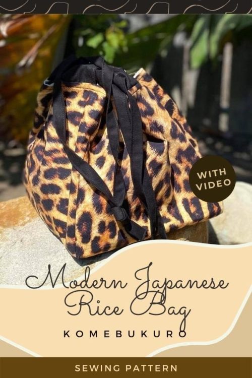 Modern Japanese Rice Bag (Komebukuro) sewing pattern - Sew Modern Bags