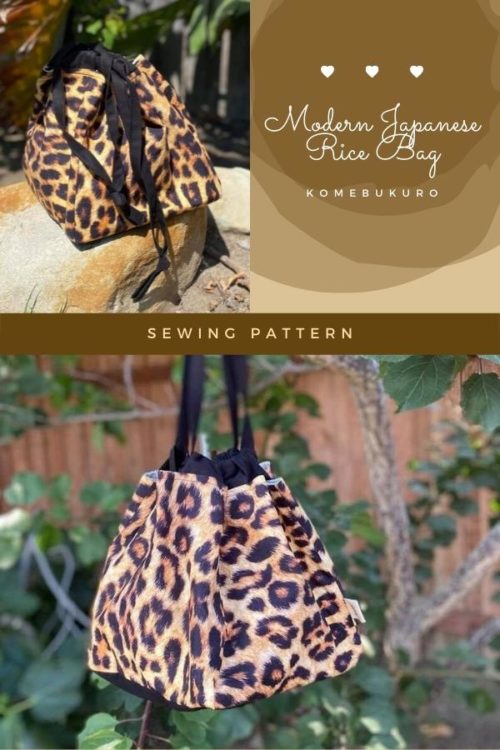 Modern Japanese Rice Bag (Komebukuro) sewing pattern - Sew Modern Bags