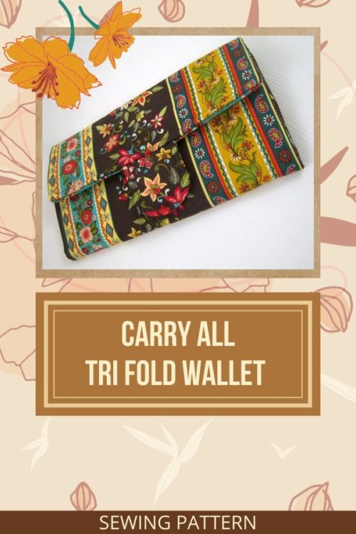 Carry All Tri Fold Wallet sewing pattern - Sew Modern Bags