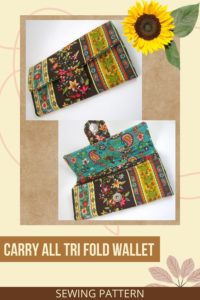 Carry All Tri Fold Wallet sewing pattern - Sew Modern Bags
