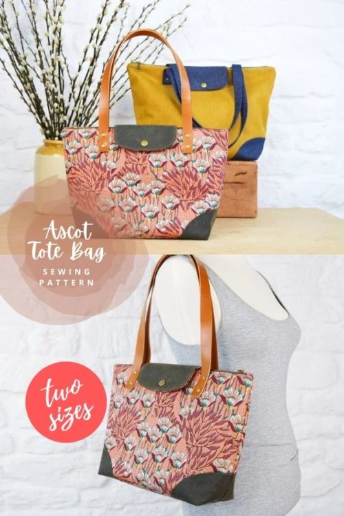 Ascot Tote Bag sewing pattern (2 sizes) - Sew Modern Bags