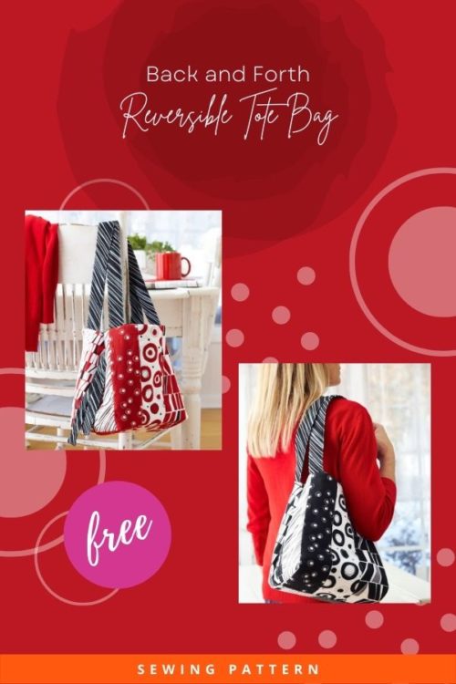 Back and Forth Reversible Tote Bag FREE sewing pattern - Sew Modern Bags