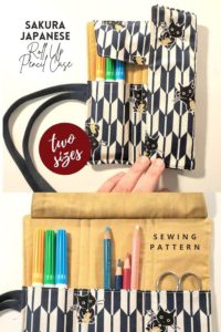 Sakura Japanese Roll Up Pencil Case sewing pattern (2 sizes) - Sew ...