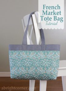 French Market Tote Bag FREE Tutorial - Sew Modern Bags