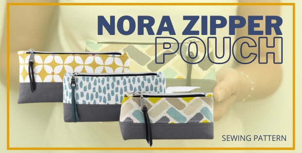 Nora Zipper Pouch sewing pattern - Sew Modern Bags