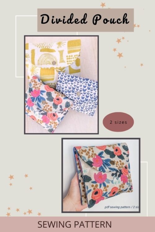 Divided Pouch sewing pattern (2 sizes) - Sew Modern Bags