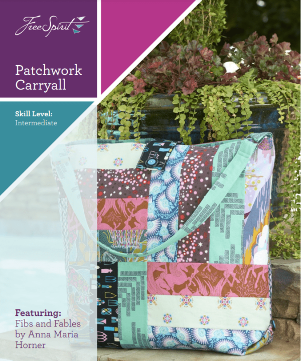 Patchwork Carryall Tote Bag FREE sewing pattern - Sew Modern Bags