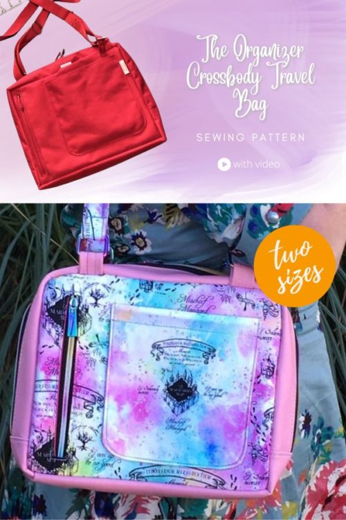 The Organizer Crossbody Travel Bag sewing pattern (2 sizes with video ...