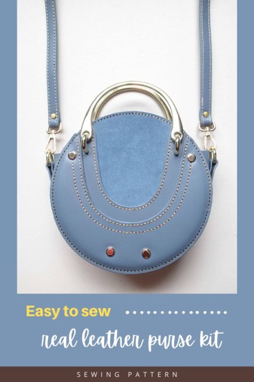 Small Round Leather Bag kit review - Sew Modern Bags