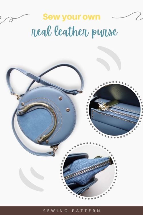 Small Round Leather Bag kit review - Sew Modern Bags