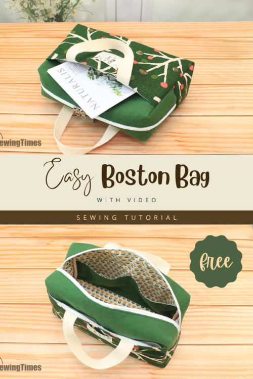 Easy Boston Bag FREE sewing tutorial and video - Sew Modern Bags