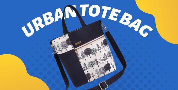Urban Tote Bag sewing pattern (2 versions with video) - Sew Modern Bags