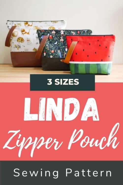 Linda Zipper Pouch sewing pattern (3 sizes) - Sew Modern Bags