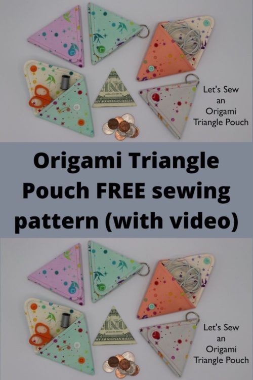 Origami Triangle Pouch FREE sewing pattern (with video) - Sew Modern Bags