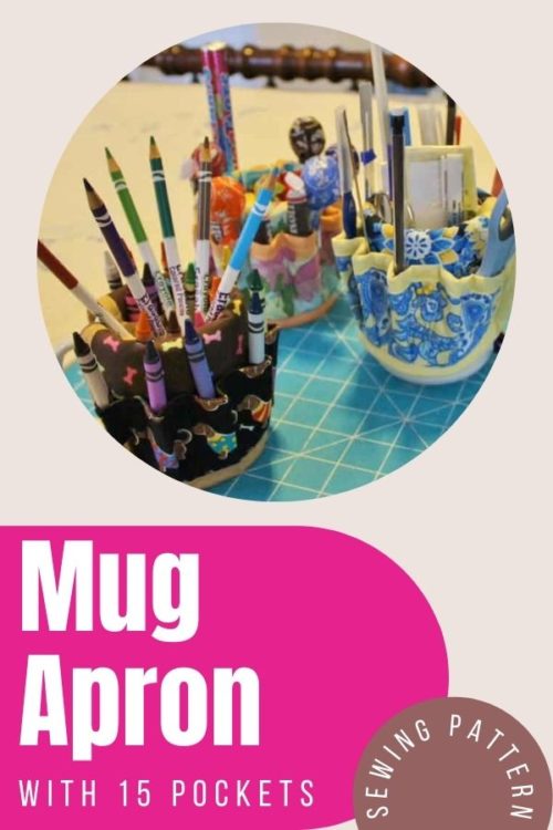 Mug Apron with 15 pockets sewing pattern - Sew Modern Bags