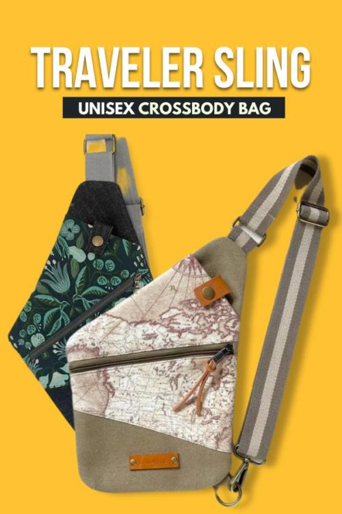 Traveler Sling Unisex Crossbody Bag sewing pattern - Sew Modern Bags