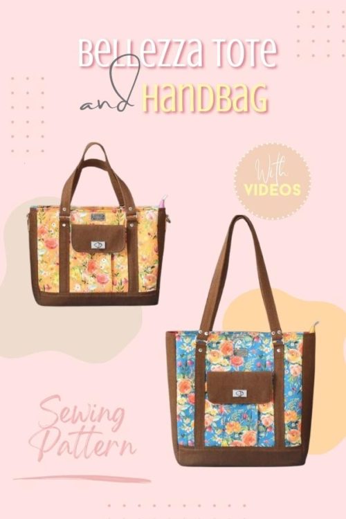 Bellezza Tote and Handbag sewing pattern (with videos) - Sew Modern Bags