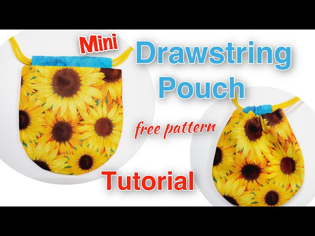 Mini Drawstring Pouch FREE video sewing tutorial - Sew Modern Bags