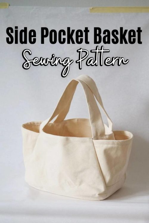 Side Pocket basket sewing pattern (2 sizes + video) - Sew Modern Bags