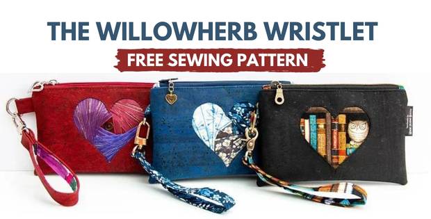 The Willowherb Wristlet FREE sewing pattern - Sew Modern Bags