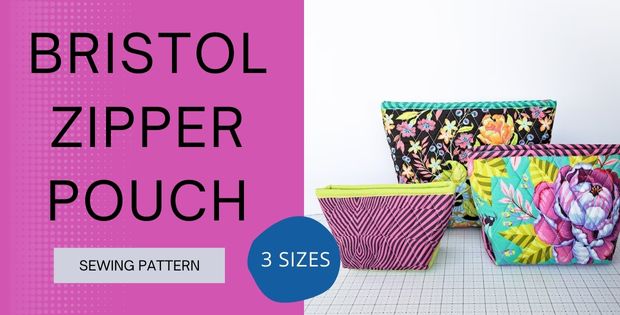 Bristol Zipper Pouch sewing pattern (3 sizes) - Sew Modern Bags