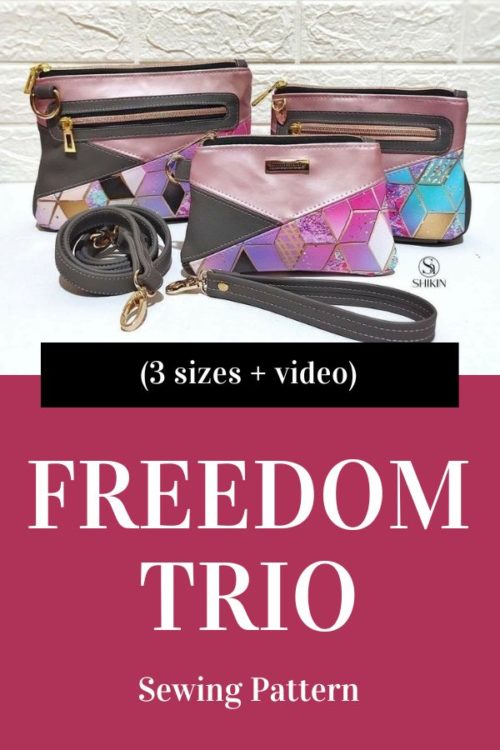 Freedom Trio sewing pattern (3 sizes + video) - Sew Modern Bags