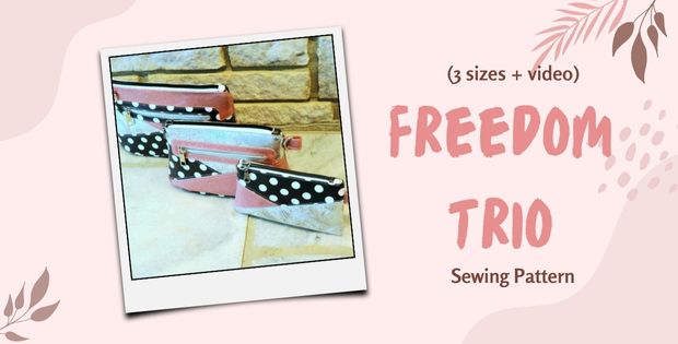 Freedom Trio sewing pattern (3 sizes + video) - Sew Modern Bags