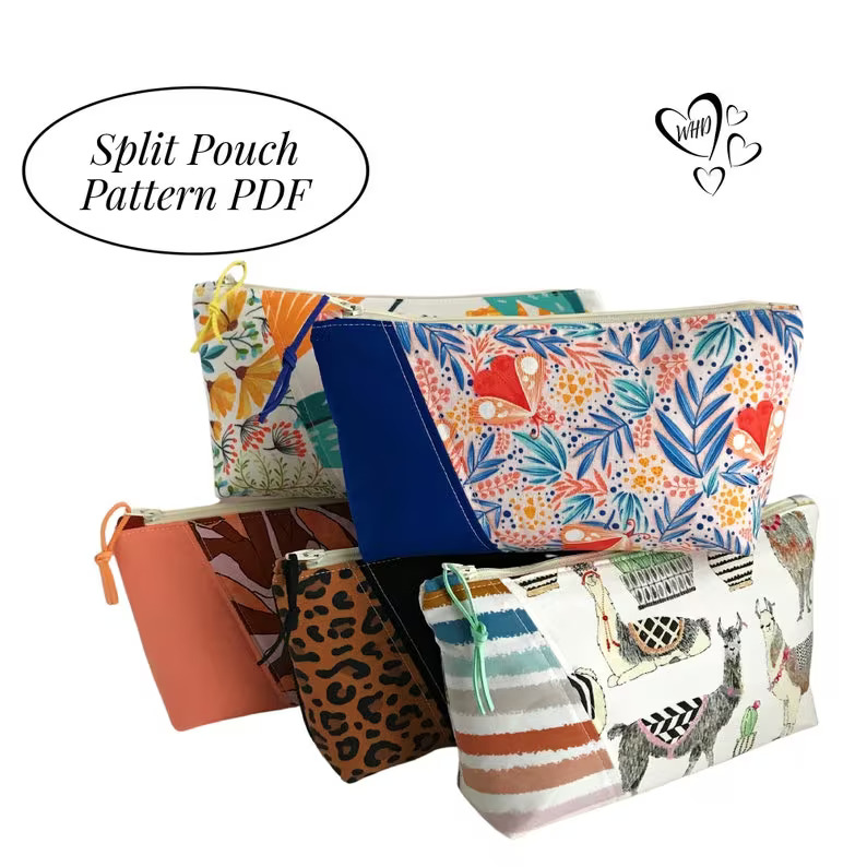 Split Pouch sewing pattern - Sew Modern Bags