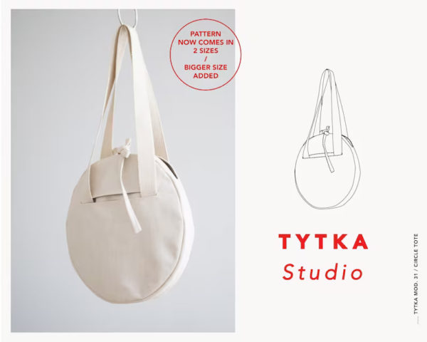 Circle Tote Bag sewing pattern (2 sizes + video) - Sew Modern Bags
