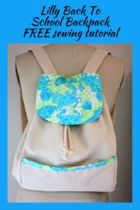 Lilly Back To School Backpack FREE sewing tutorial - Sew Modern Bags