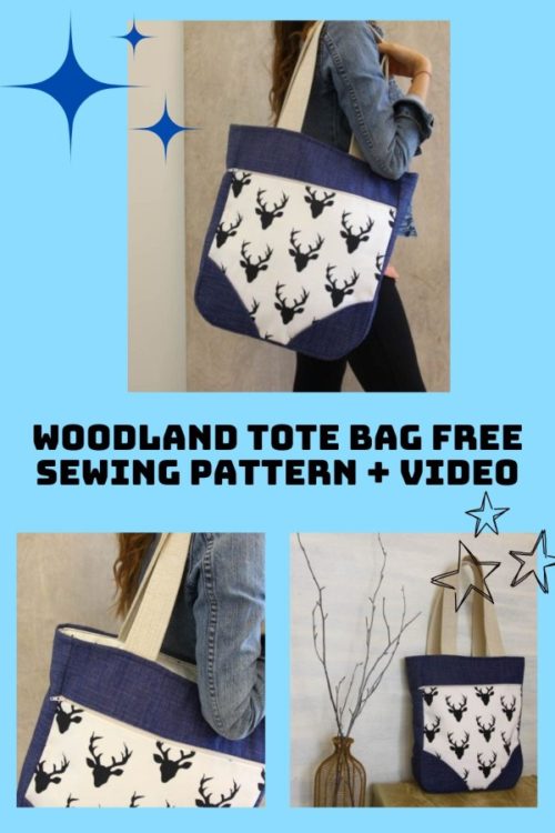 Woodland Tote Bag FREE sewing pattern + video - Sew Modern Bags