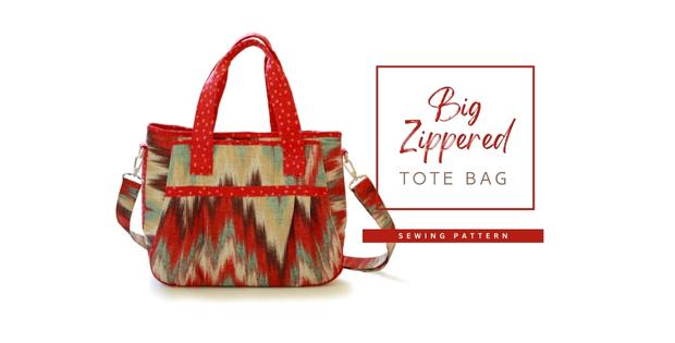 Big Zippered Tote Bag sewing pattern - Sew Modern Bags