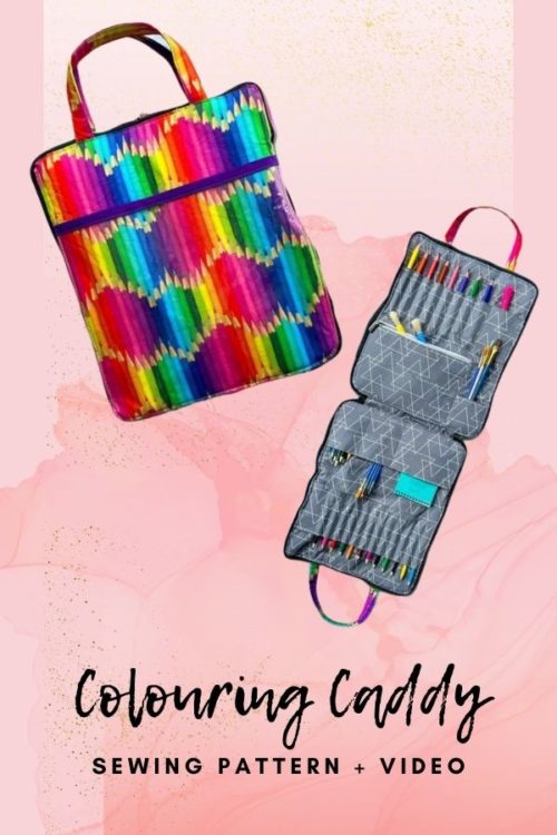 Colouring Caddy sewing pattern + video - Sew Modern Bags