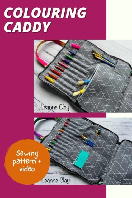 Colouring Caddy sewing pattern + video - Sew Modern Bags