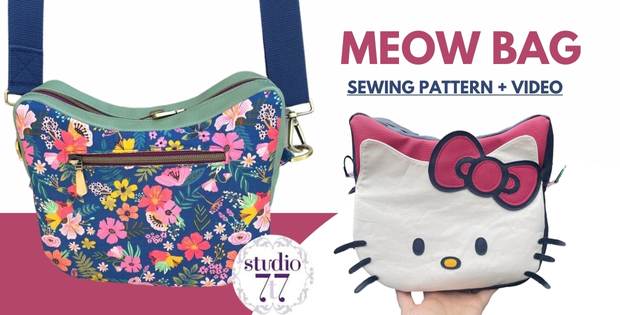 Meow Bag sewing pattern + video - Sew Modern Bags
