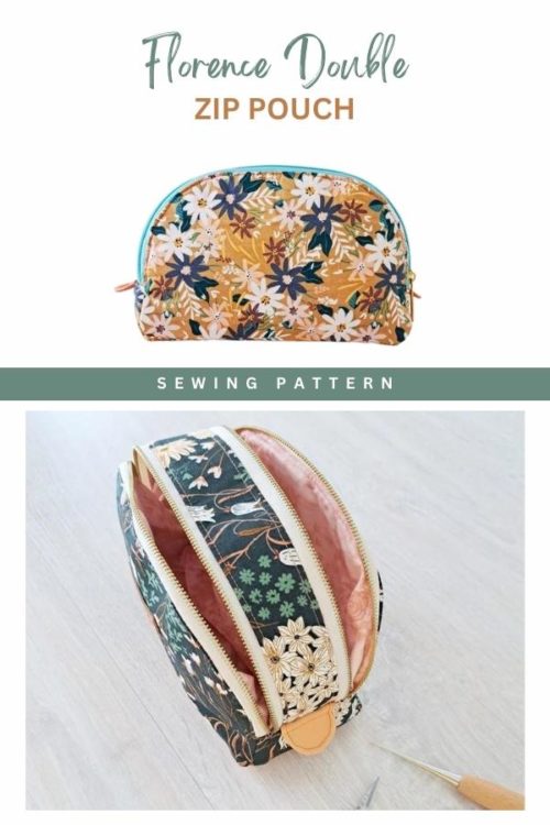 Florence Double Zip Pouch sewing pattern - Sew Modern Bags