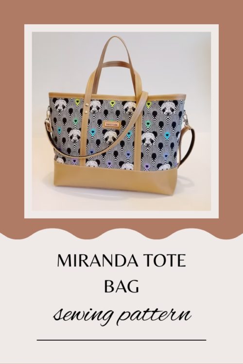 Miranda Tote Bag sewing pattern (2 sizes) - Sew Modern Bags