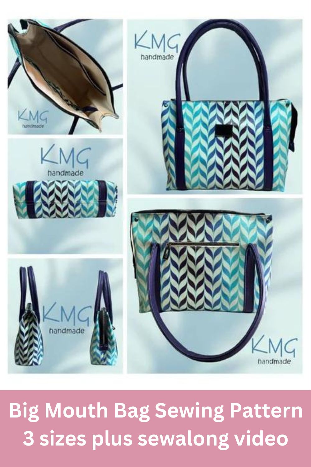 The Big Mouth Bag sewing pattern (3 sizes + video) - Sew Modern Bags